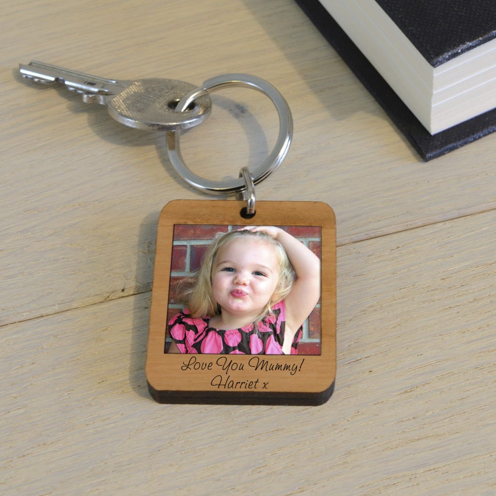 Wooden Photo Keychain – Polaroid Style - Personalised 3D Crystals ...