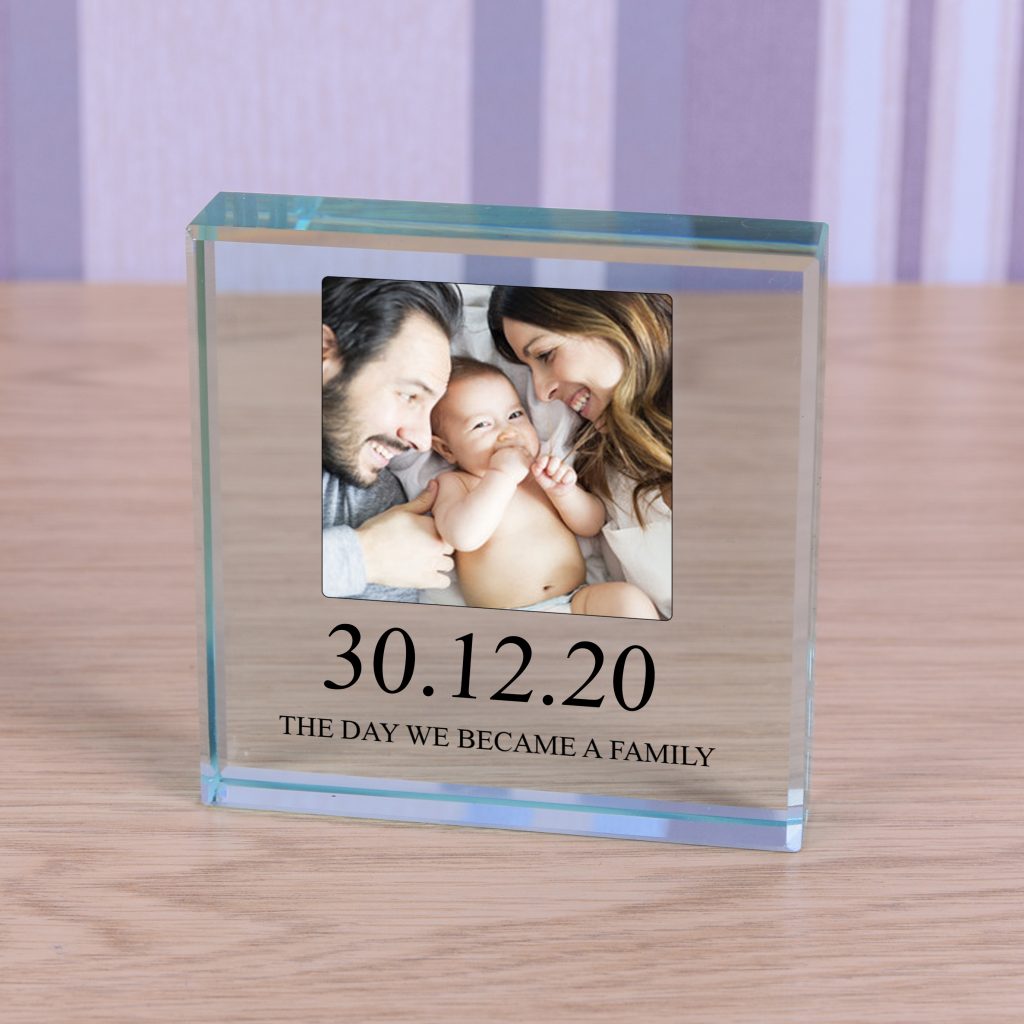 Glass Token - Photo Family - Personalised Glass Blocks
